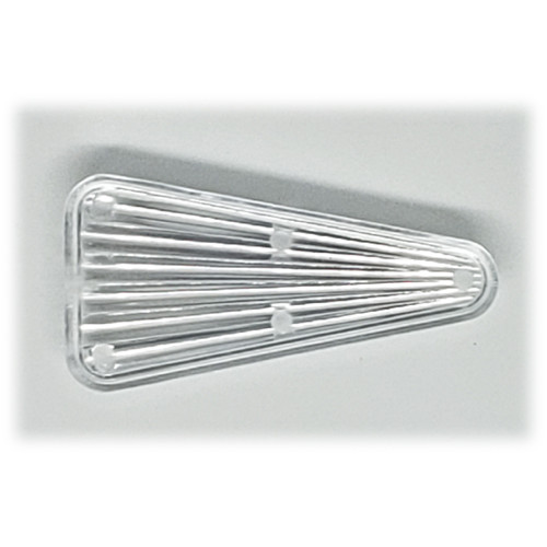 2" x 1" Triangle Transparent Starburst Clear Playfield Insert